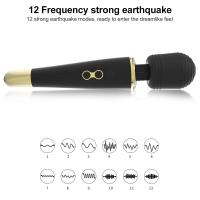 China TORBERS AV Wand Massager 26.8cm Silicone Rechargeable Vibrator with 5 Speeds IPX6 Waterproof for sale