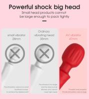 China Silicone AV Wand Vibrator 8 Speed 20 Mode Body Massager 207mm 162g for sale