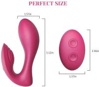 China Clitoral G-Spot Vibrator 10 Suction Modes Wearable Couple Dildo Medical TPE Purple Red for sale