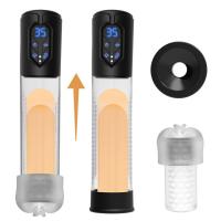 China Waterproof Penile Vacuum Pump Enlargement Enhancer Massager Ring for Men 2 in 1 for sale