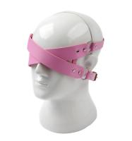 China Adjustable PU Leather SM Sex Mask Blindfold for Women Bondage Fetish Cosplay Black Red Pink for sale