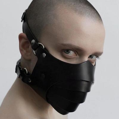 China BDSM PU Leather Multi-Layer Push-Pull Hood Sexy Masker Punk Gear Bondage Kits Cosplay Sex Toys for Women for sale