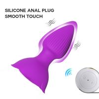 China Wireless Remote Control Rose Anal Plug Silicone Vibrating Prostate Massager 38.7mm 106mm for sale