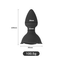 China Wireless Remote Control Rose Anal Plug Silicone Vibrating Prostate Massager 38.7mm 106mm for sale