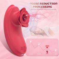 China 10 Speed Rose Silicone Clitoral Sucking Vibrator for Women IPX7 Waterproof 102mm for sale