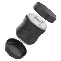 China Medical Grade TPE Soft Manual Masturbation Cup Handheld Thrusting Vibrator 11 Modes USB Charge for sale