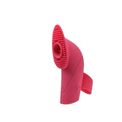 China Mini Silicone Finger Vibrator with Tongue Licking Clitoral Stimulator for Women for sale