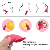 China Mini Silicone Finger Vibrator with Tongue Licking Clitoral Stimulator for Women for sale