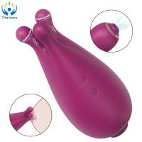China Rechargeable Silicone Sucking Vibrator with 9 Modes for Women Adult Sex Toy 129mm for sale