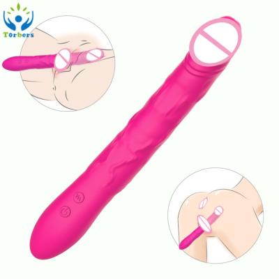 China Realistic Vibrator Sex Toys Long Thin Dildos for Women Medical Silicone 227mm for sale