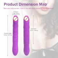 China Realistic Vibrator Sex Toys Long Thin Dildos for Women Medical Silicone 227mm for sale