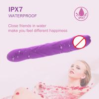 China Realistic Vibrator Sex Toys Long Thin Dildos for Women Medical Silicone 227mm for sale