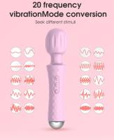 China USB Rechargeable Clitoral Wand Vibrator 8 Speeds 20 Modes Body Massager for Women for sale