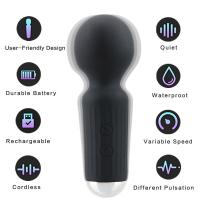 China Cordless USB Rechargeable Personal Massage Wand 20 Speeds Powerful Vibrating Body Massager for sale