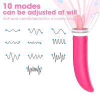 China Realistic Clitoris Stimulation Tongue Licking Vibrator 10 Speeds USB Rechargeable Silicone Adult Toy for sale