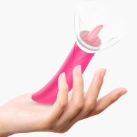 China Realistic Clitoris Stimulation Tongue Licking Vibrator 10 Speeds USB Rechargeable Silicone Adult Toy for sale