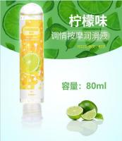 China 80ml Fruit Flavored Water Based Gel Lubricant Edible Personal Lube for Couples Private Label OEM for sale