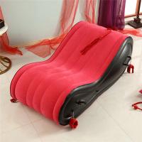 China Inflatable Love Game Chair for Couples with 4 Handcuffs Red Foldable Outdoor Sex Furniture for sale