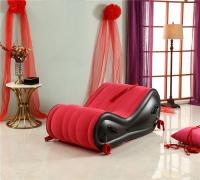 China Inflatable Love Game Chair for Couples with 4 Handcuffs Red Foldable Outdoor Sex Furniture for sale