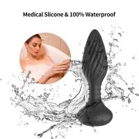 China Silicone Anal Vibrator Butt Plug Prostate Massager 10 Frequency Adult Sex Toy 15.1cm for sale