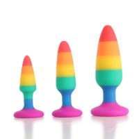 China Customizable Silicone Anal Plug BDSM Sex Toy 5 Colors SM Game Play for sale