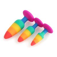 China Customizable Silicone Anal Plug BDSM Sex Toy 5 Colors SM Game Play for sale