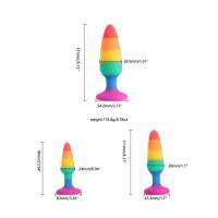 China Customizable Silicone Anal Plug BDSM Sex Toy 5 Colors SM Game Play for sale