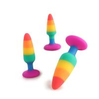 China Customizable Silicone Anal Plug BDSM Sex Toy 5 Colors SM Game Play for sale