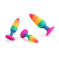 China Customizable Silicone Anal Plug BDSM Sex Toy 5 Colors SM Game Play for sale