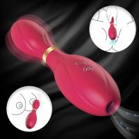 China Silicone Clitoral Sucking Vibrator with 10 Vibration and 10 Licking Modes for sale