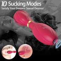 China Silicone Clitoral Sucking Vibrator with 10 Vibration and 10 Licking Modes for sale