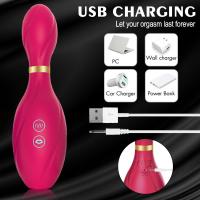 China Silicone Clitoral Sucking Vibrator with 10 Vibration and 10 Licking Modes for sale