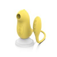 China Mini Clitoral Sucking Vibrator Silicone Rechargeable 6 Frequency Modes 140mm for Women for sale