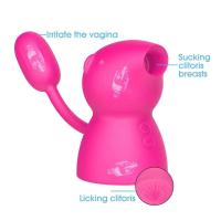China 10 Frequency Egg Vibrator with Sucking Silicone Adult Sex Toy IPX7 Waterproof 164g for sale