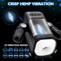 China 10 Thrusting Vibration Self Heating Male Masturbator with Phone Holder Adult Sex Toy for sale