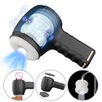 China Automatic Thrusting Vibrating Male Masturbator 7 Vibration 4 Thrusting Modes Hands Free Realistic TPE Cup USB Rechargeable for sale
