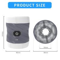 China Open-Ended Male Masturbator Cup with Crystal Ribbed Tunnel 7 Speed USB Rechargeable Silicone Vibrator for sale