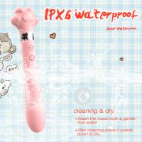 China TORBERS Silicone Cat Claw Vibrator G Spot Stimulator Nipple Massager 210mm Pink Yellow for sale