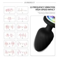 China Remote Control Silicone Thrusting Butt Plug 5 Modes Vibration 3 Thrusting Anal Vibrator for Women for sale