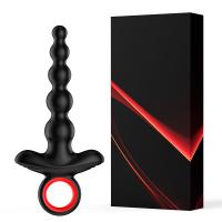 China Remote Control Thrusting Anal Beads Prostate Massager with 9 Vibrating Modes Silicone 103mm for sale