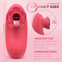 China Torbers 10 Speed Rose Silicone Sucking Vibrator for Women Clitoral Stimulation IPX7 Waterproof for sale