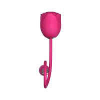 China Rose Wand Personal Massager 5 Suction 7 Vibration Modes Wireless Rechargeable for Women for sale