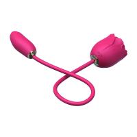 China Rose Wand Personal Massager 5 Suction 7 Vibration Modes Wireless Rechargeable for Women for sale