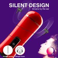China Automatic 10 Vibration Male Masturbator Rechargeable Adult Sex Toy with Voice and Lighting Effects for sale