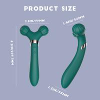 China Fork Stick Massager 9 Speed Modes with Two Rollers Full Body Muscle Massage Medical Silicone IPX6 for sale