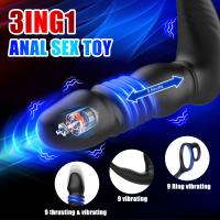 China Wireless Remote Control Prostate Massager Anal Butt Plug for Men G Spot Vibrator 9 Frequency Silicone for sale