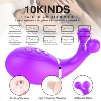 China Torbers Little Whale Vibrator for Women with Tongue Licking Suction Vibration 150mm IPX7 Waterproof for sale