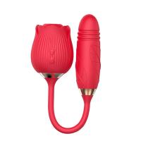 China Rose Suction Vibrator for Women 10 Modes G Spot Massager with Thrusting for sale