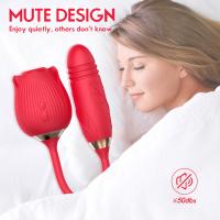 China Rose Suction Vibrator for Women 10 Modes G Spot Massager with Thrusting for sale
