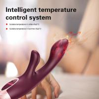 China Medical silicone G-spot orgasm vibrator double headed 7-speed vibration  USB charging heating function Clitoral Stimulation for sale